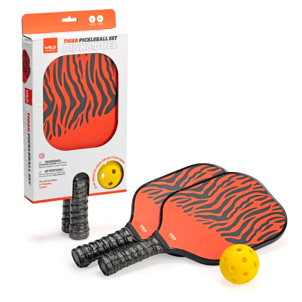 Wild Republic Tiger Pickleball Set - 15.75" Games and Action Toys ...