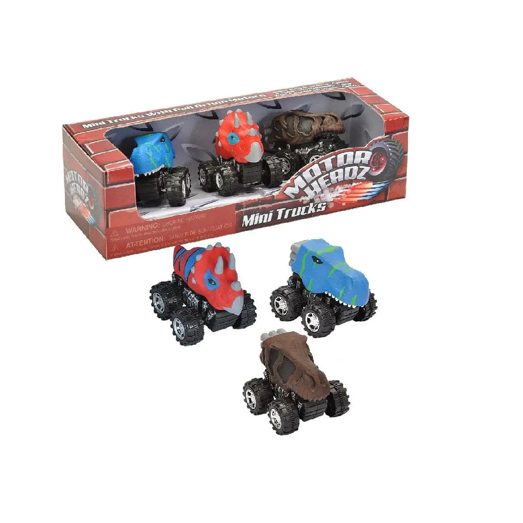 Wild Republic Mini Motor Headz Dino 3 Pack Games and Action Toys – Wild ...